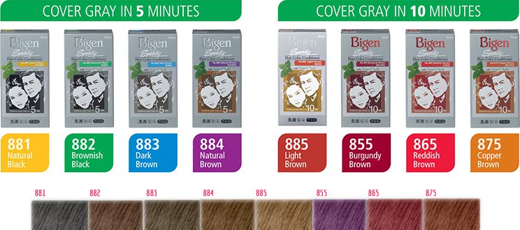 Bigen Speedy Color Chart - Ponasa